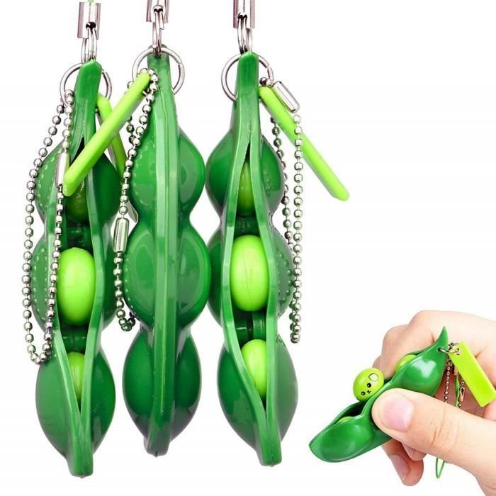3pcs Squeeze Antistress Figet Stress Popper Toy Infinite Peanut Edamame ...