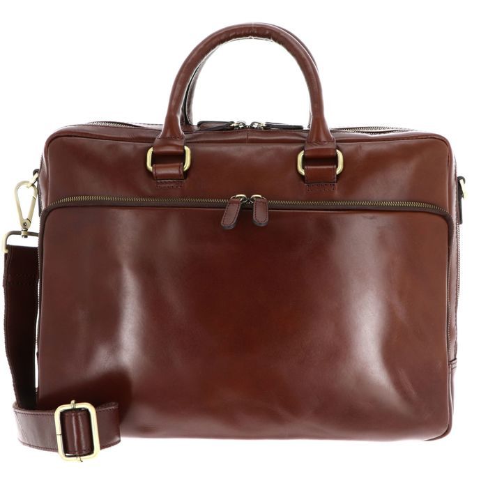 LEONHARD HEYDEN Cambridge Briefcase XL 3 Comp Redbrown [82907 ...