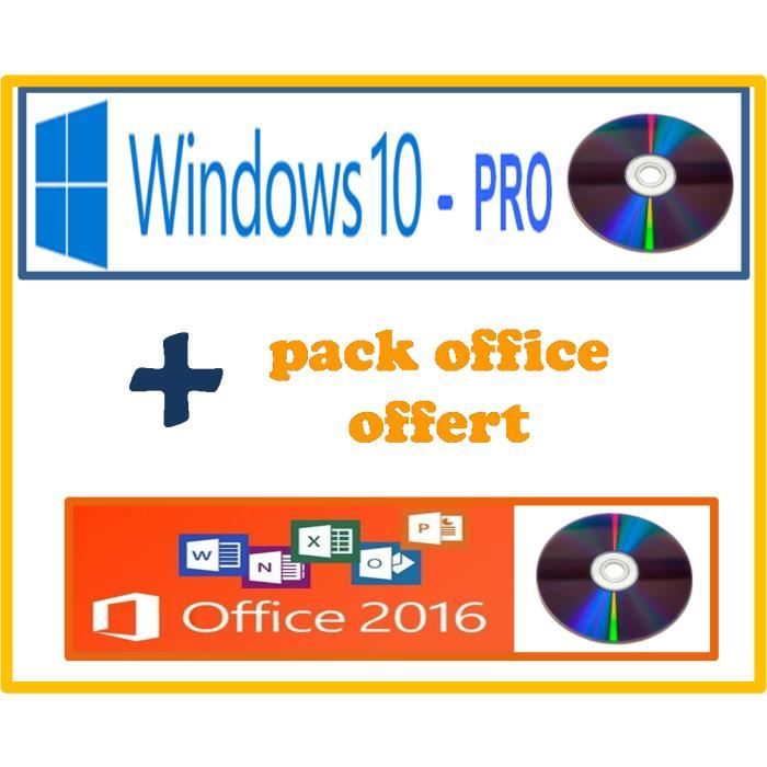 Windows 10 + Pack Office 2016 OFFERT ( DVD) - Cdiscount Informatique