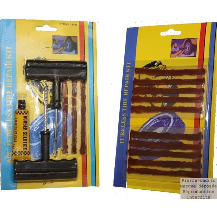 Kit de réparation Tubeless Crevaison Pneus Voiture - Achat / Vente ...