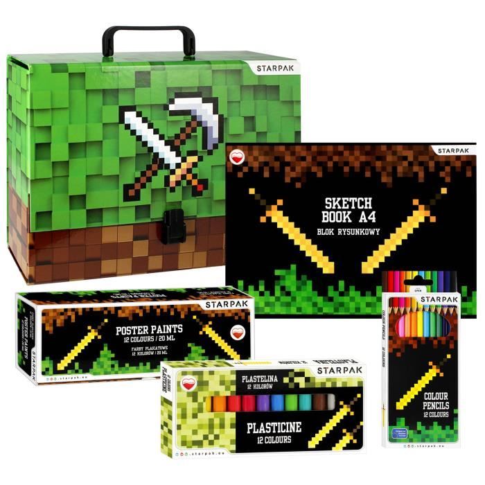 Pixel Game Set de fournitures scolaires, fournitures d'art pour garçon ...