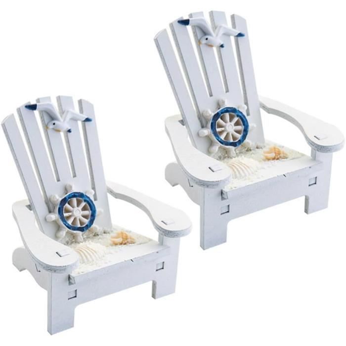 2 Pièces Mini Chaise De Plage Fauteuil Inclinable À Bascule Décor En ...