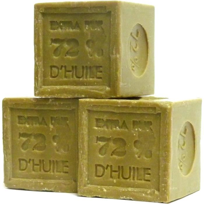Végétal pur : 3 savons cubiques à l'huile d'olive de 300 g (savon de ...