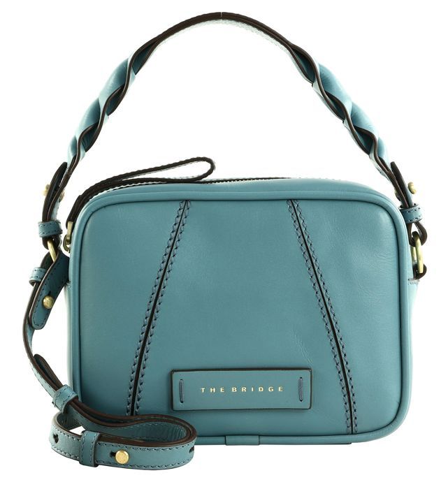 THE BRIDGE Sac à épaule bandoulière sky with gold bleu clair en cuir ...