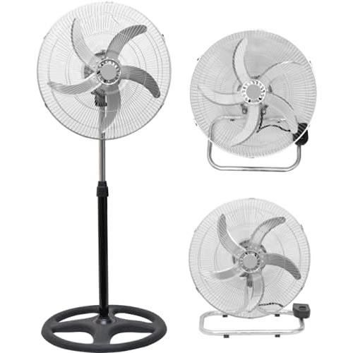 Ventilateur Sur Pied Mural Ou De Table 3 En 1 5 Pales 60 W Oscillant ...