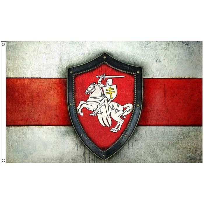Drapeau Des Templiers Chevaliers Drapeau Médiéval En Polyester, Non ...