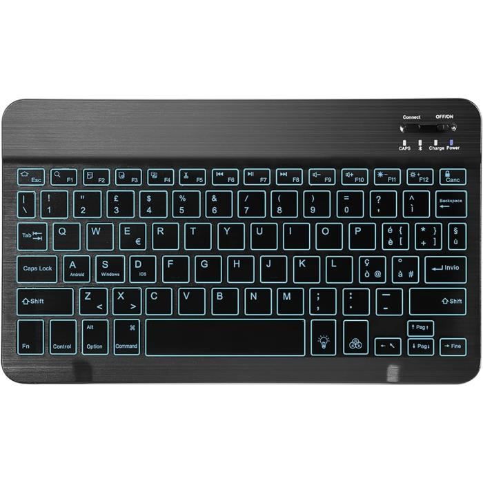 Clavier Rétro-Éclairé Sans Fil Disposition Qwerty Italien Ultra Fin ...