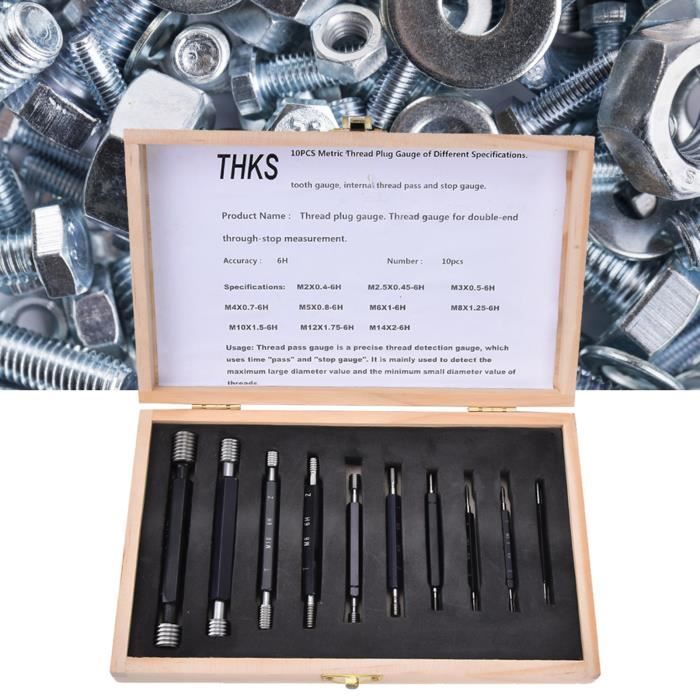 Jauge de filetage VVIKIZY - 10 pièces - Haute précision - Outil de ...