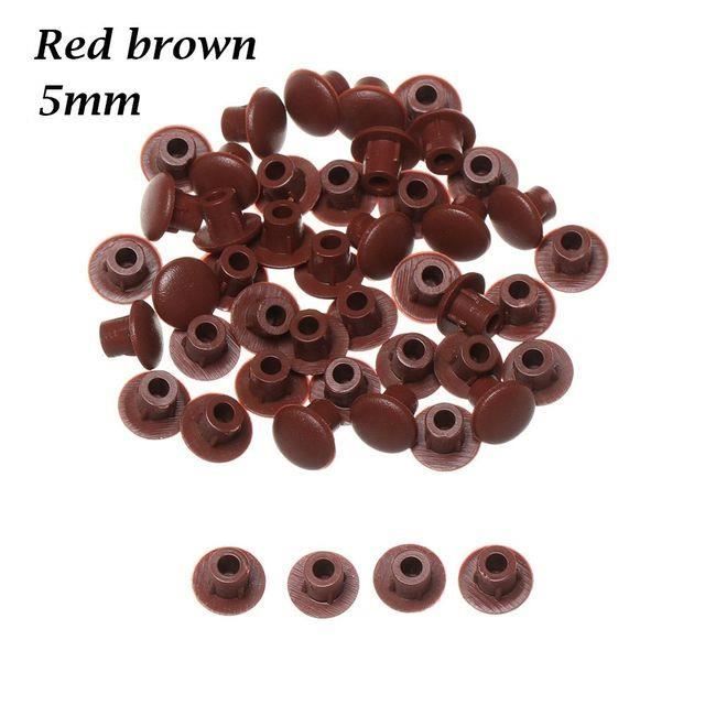 VIS,5mm-red brown--Couvercle Rond En Plastique Pour Meubles 5-16mm ...