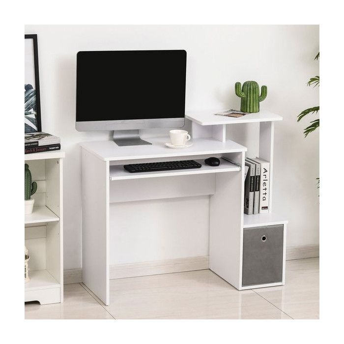 Bureau informatique CASTA blanc - Cdiscount Maison