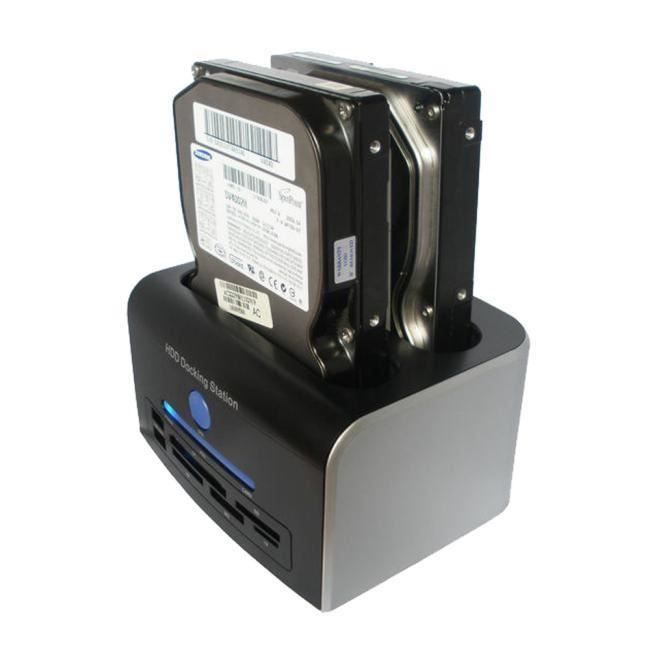 2,5, 3,5 pouces SATA IDE HDD Docking Station double disque dur USB Dock ...