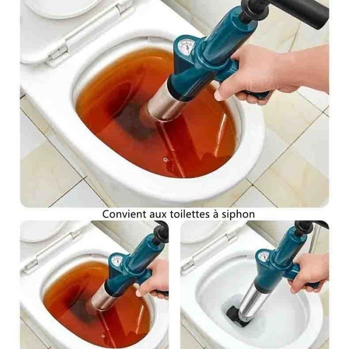 Déboucheur de Toilette Haute Pression avec 4 Têtes Remplaçables ...