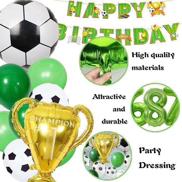 10 Decoration Anniversaire Foot, 10. Kit De Décoration De Football De ...