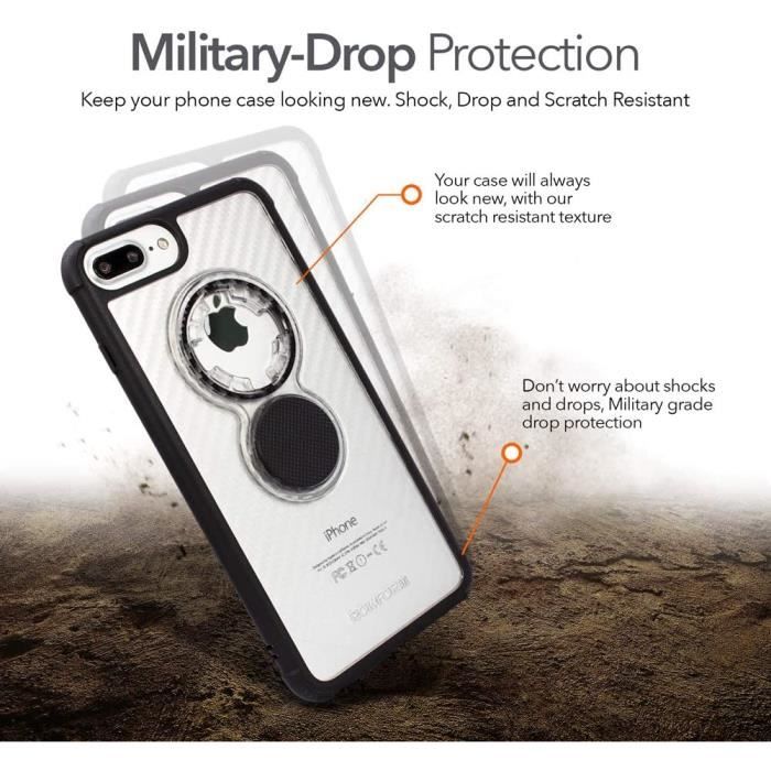 Crystal [Iphone 8-7-6-6S Plus] Coque De Protection Magnétique Fine Avec ...