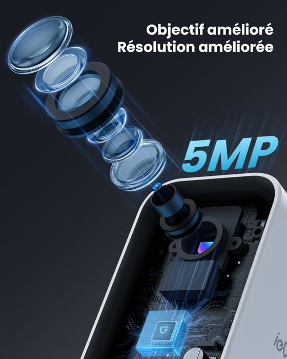 IeGeek 2,5K 5MP Caméra Surveillance WiFi Exterieure sans Fil Batterie ...