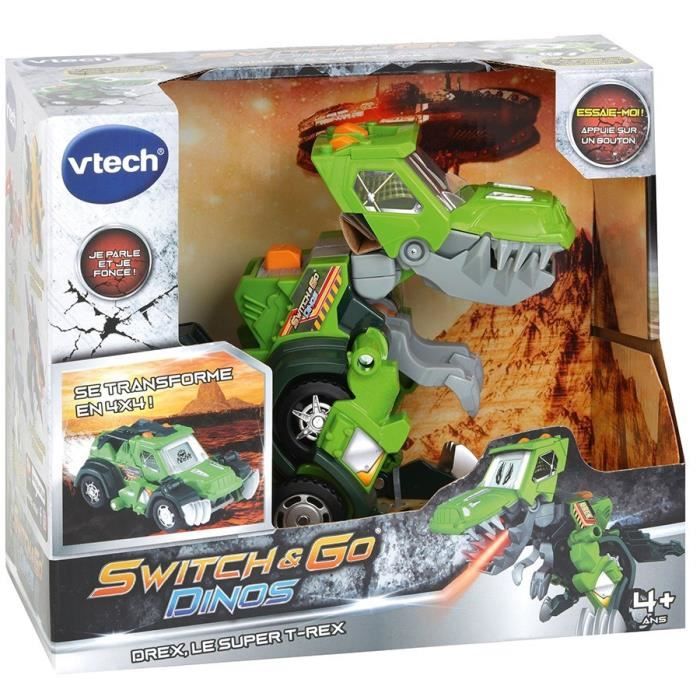 VTECH - Switch & Go Dinos - Drex, Super T-Rex (Jeep) - T-Rex interactif ...