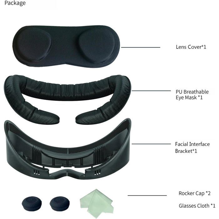 Masque facial pour casque VR - WOOPSO - Polyuréthane respirant ...
