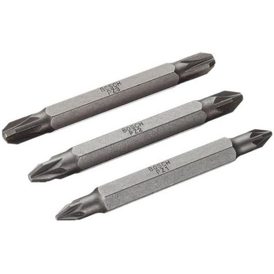Embouts De Tournevis Doubles, Pour Pz1-Pz2-Pz3, 60Mm, Lot De 3[u609] - Cdiscount Bricolage