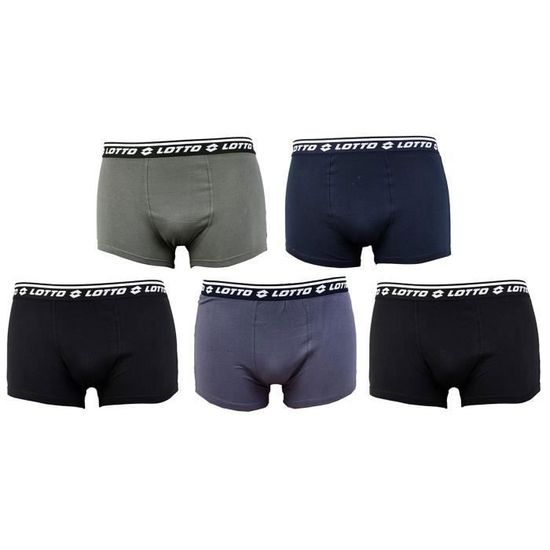 Boxers LOTTO pour Homme - LOTTO - Pack de 5 assortis - 100% COTON Pack ...
