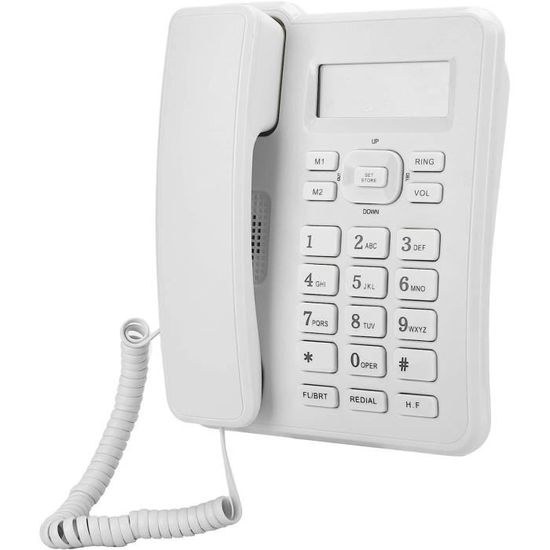 Téléphone Câblé, Téléphone Fixe Avec Répondeur, Téléphone Dtmf-Fsk Dual ...
