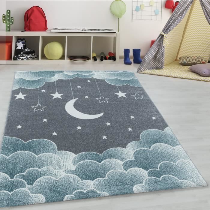 Teppium Tapis pour enfants Tapis pour cmhambre d'enfants cmiel étoilé ...