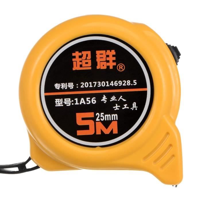 Ruban Mesurer Autobloquant 5 Mètres Métrique Rétractable Règle Epaissie ...