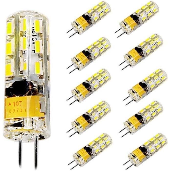 Pocketman Paquet de 10 2 Watt AC-DC 12V G4 LED Ampoules,Equivalent à l ... Pocketman Paquet de 10 2 Watt AC-DC 12V G4 LED Ampoules,Equivalent à l ...
