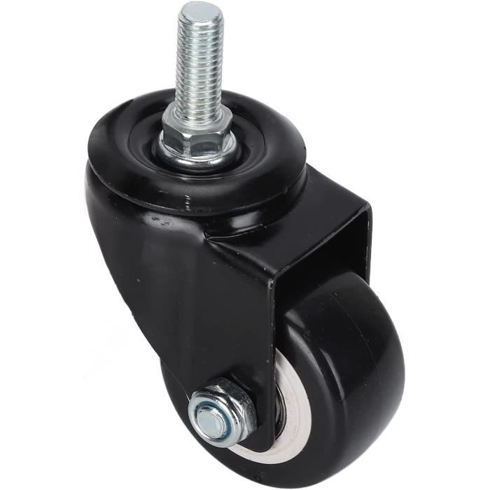 Roue de chariot, roulette pivotante durable à double roulement à vis ...