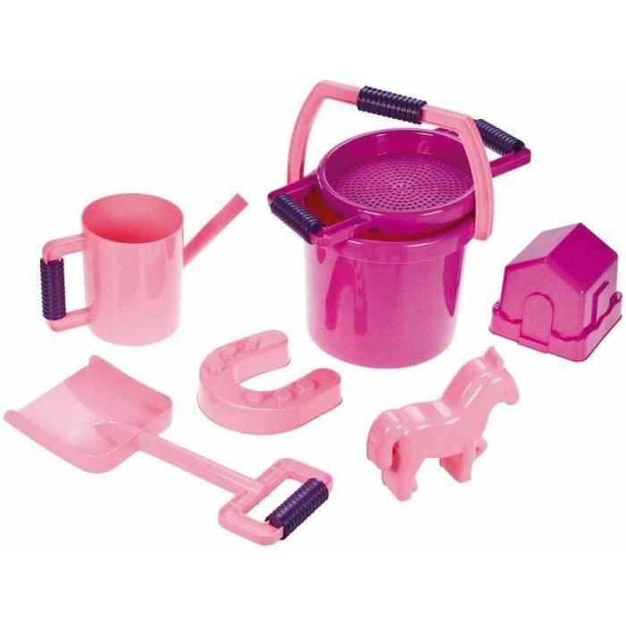 Jeu de sable Lena Ferme avec poney - LENA - Taille 26x21x35 cm - Pour ...