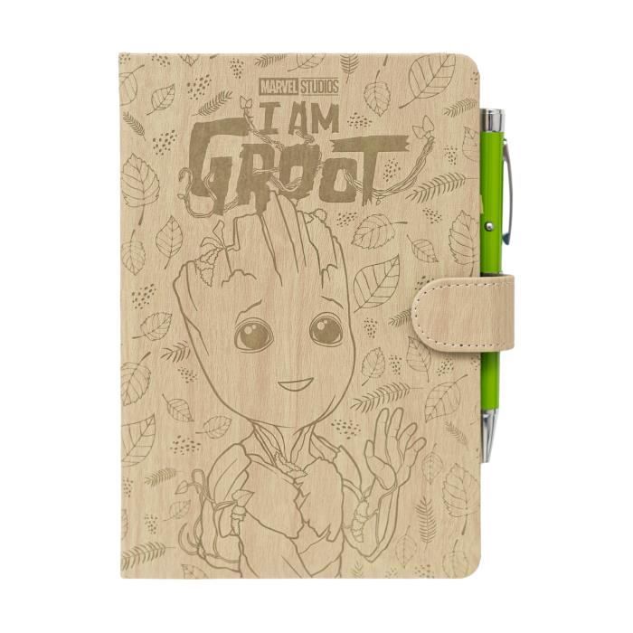 I Am Groot Marvel Carnet de notes A5 I Am Groot avec stylo projecteur ...