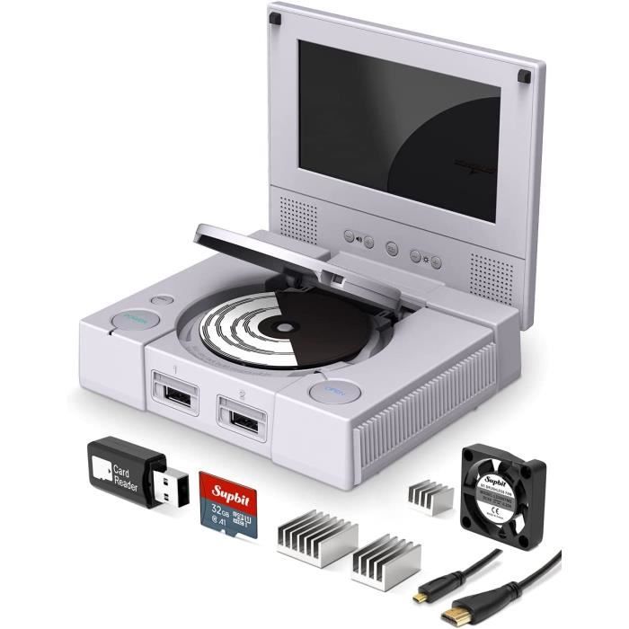 RETROFLAG PiStation Case Raspberry Pi 4 Modele B Boitier ecran LCD,2 ...