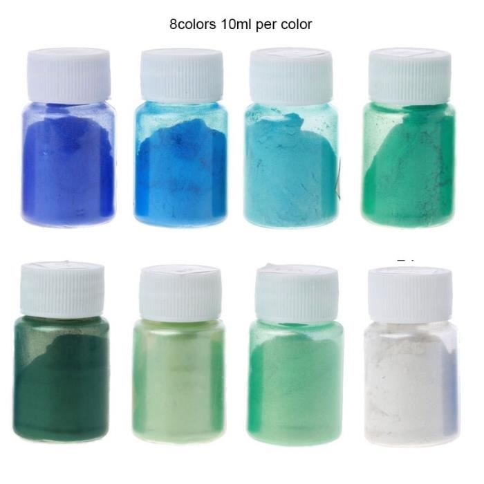 8 couleurs Poudre Minérale Naturelle Nacrée de Qualité Cosmétique ...