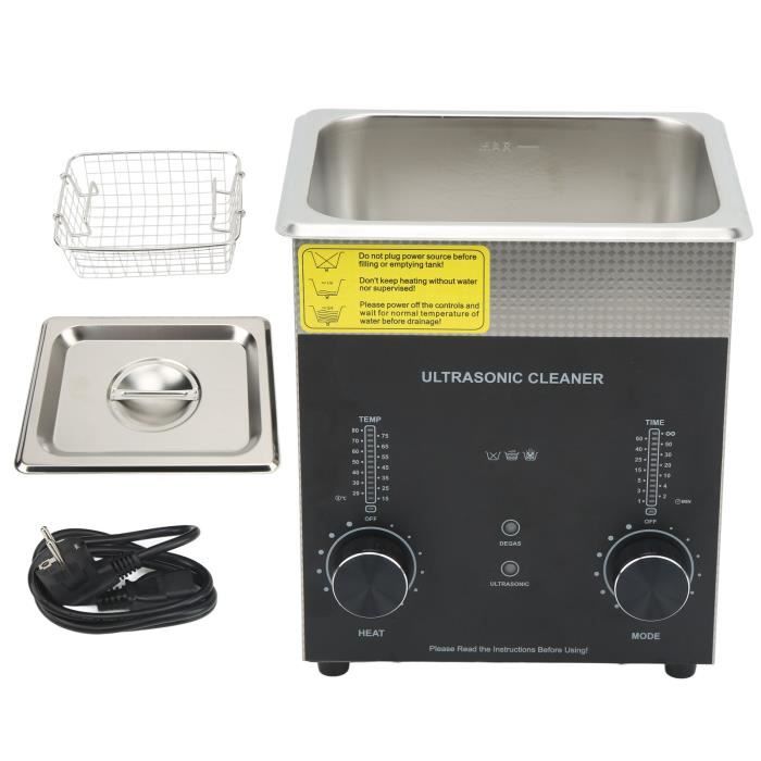 Cikonielf Nettoyeur à ultrasons Machine de Nettoyage à Ultrasons 2L 60 ...