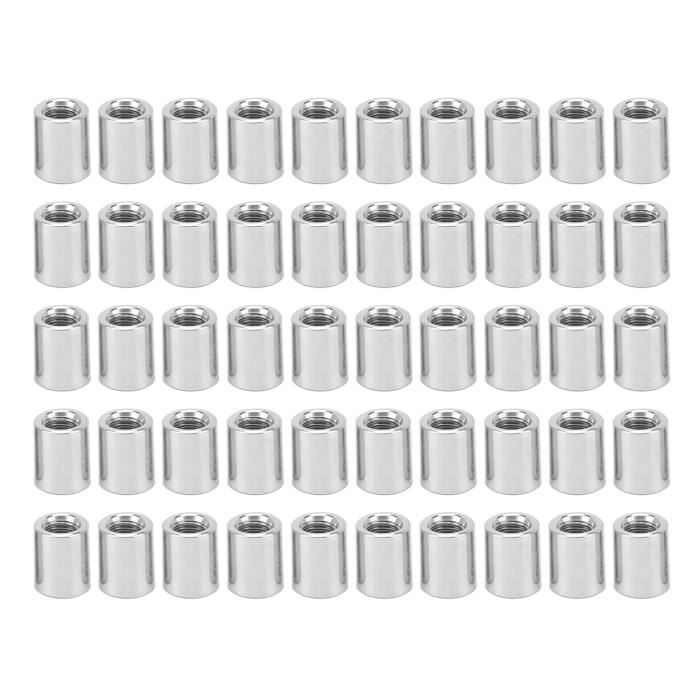 Cikonielf écrou d'accouplement rond 50 pièces ensemble d'écrous de ...