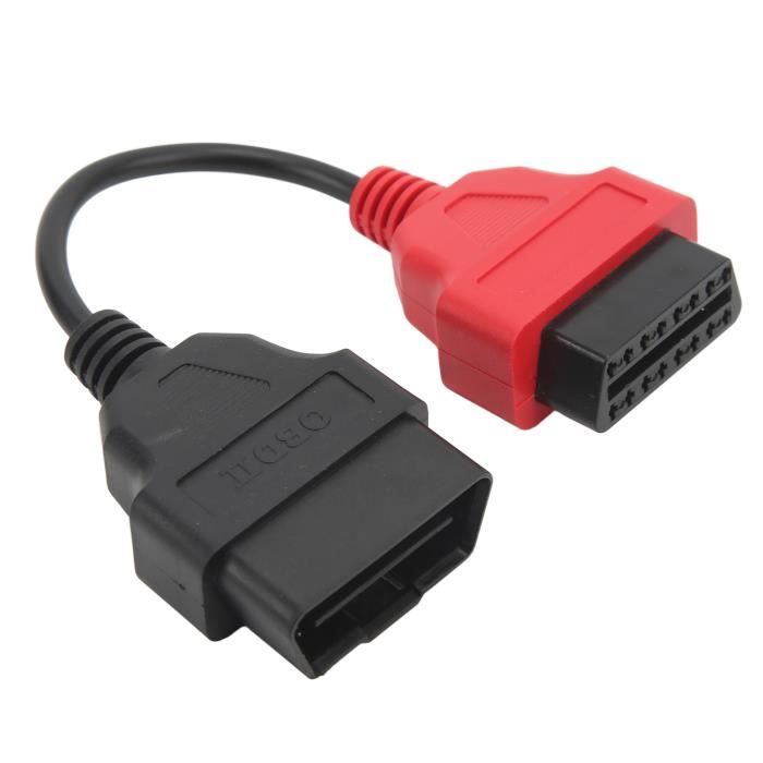 Dilwe câble d'outil de numérisation ECU OBD2 Scanner Adaptateur Câble Rouge SRS Diagnostic Câble ...