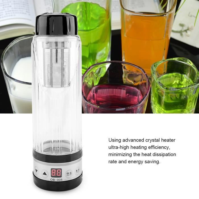 ESTINK Cuque Bouilloire électrique de voyage 12V / 24V 95W 420ml Voiture Bouilloire Électrique ...