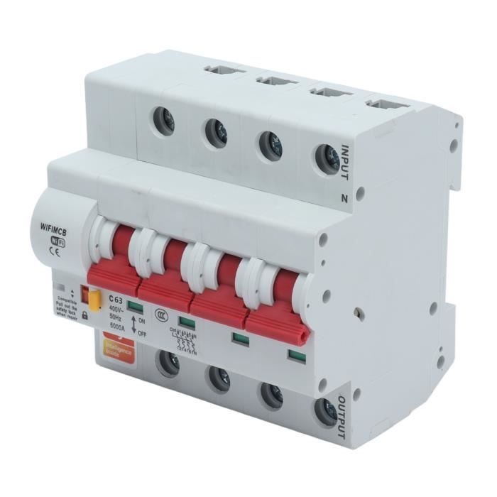 Qiilu Disjoncteur Bluetooth Disjoncteur Smart WiFi Bluetooth 4P ...