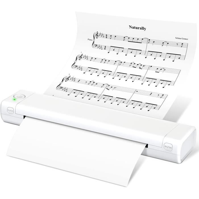 M08F Mini Imprimante Portable A4 Pour Les Voyages, Petite Imprimante ...