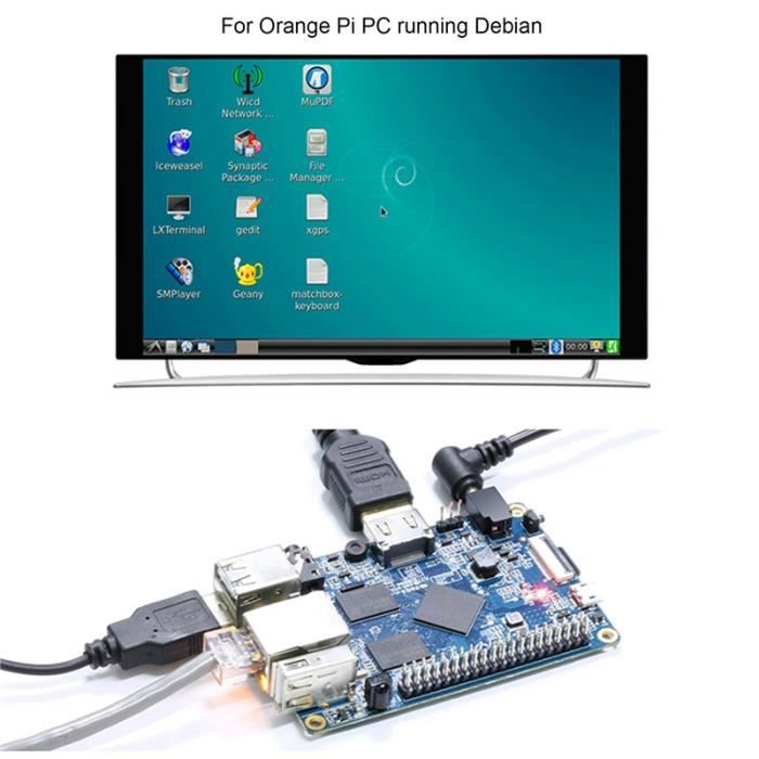 For OrangePi PC Plus H3 1GB DDR3+8G Development Board+Power(EU Plug ...