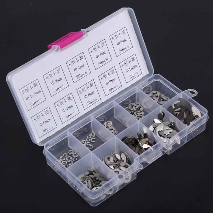 Fixation E-clips en Acier Inoxydable - VBESTLIFE - Assortiment de 200 ...
