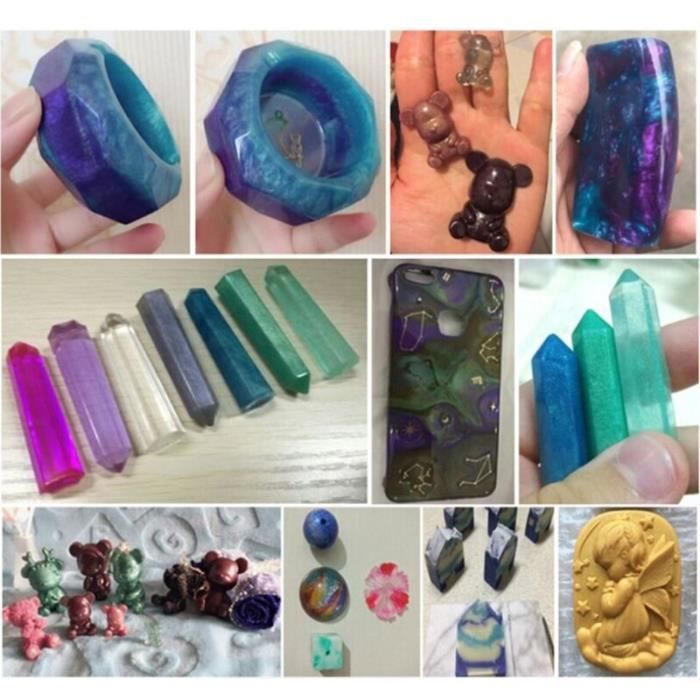 8 couleurs Poudre Minérale Naturelle Nacrée de Qualité Cosmétique ...