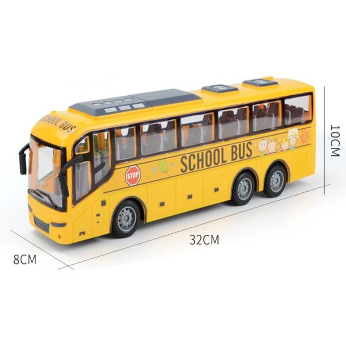 Jouet de Voiture Télécommandé Enfant, Simulée Autobus Scolaire RC avec ...
