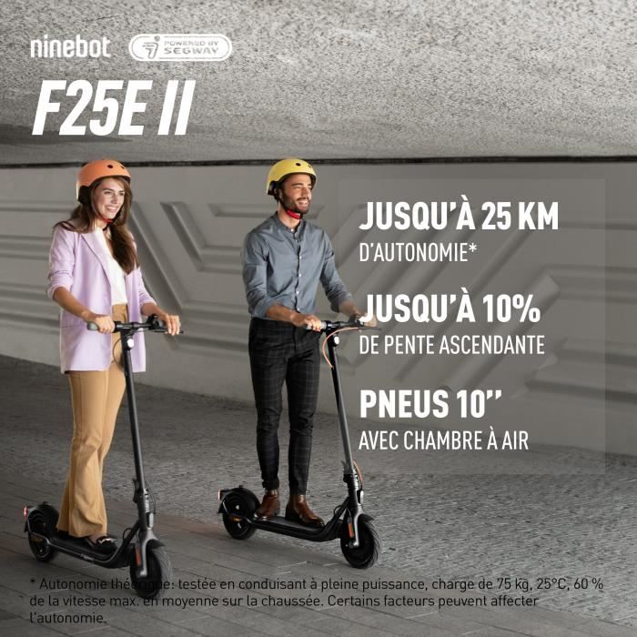 SEGWAY Ninebot F25E ll - Trottinette électrique - 275 Wh - 10 ...