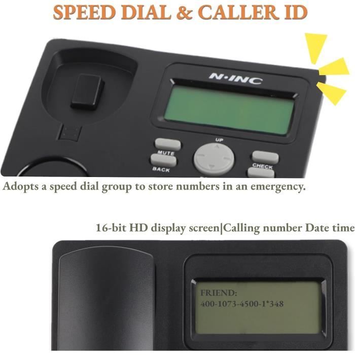 Téléphone Fixe, Identification De L'Appelant Téléphone Appel Mains Libres Bureau À Domicile ...