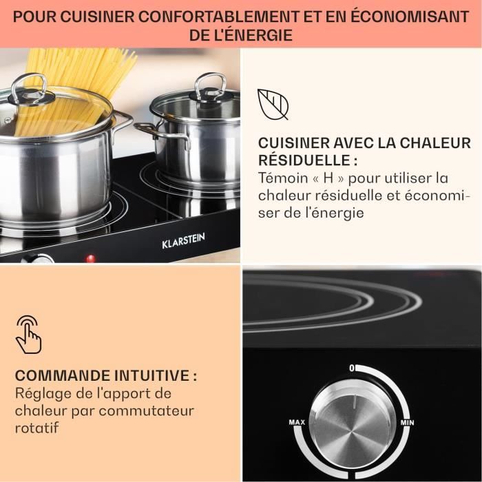 Ehskzjh 3000W Plaque Infrarouge, 2 Feux, Tables De Cuisson Portable ...