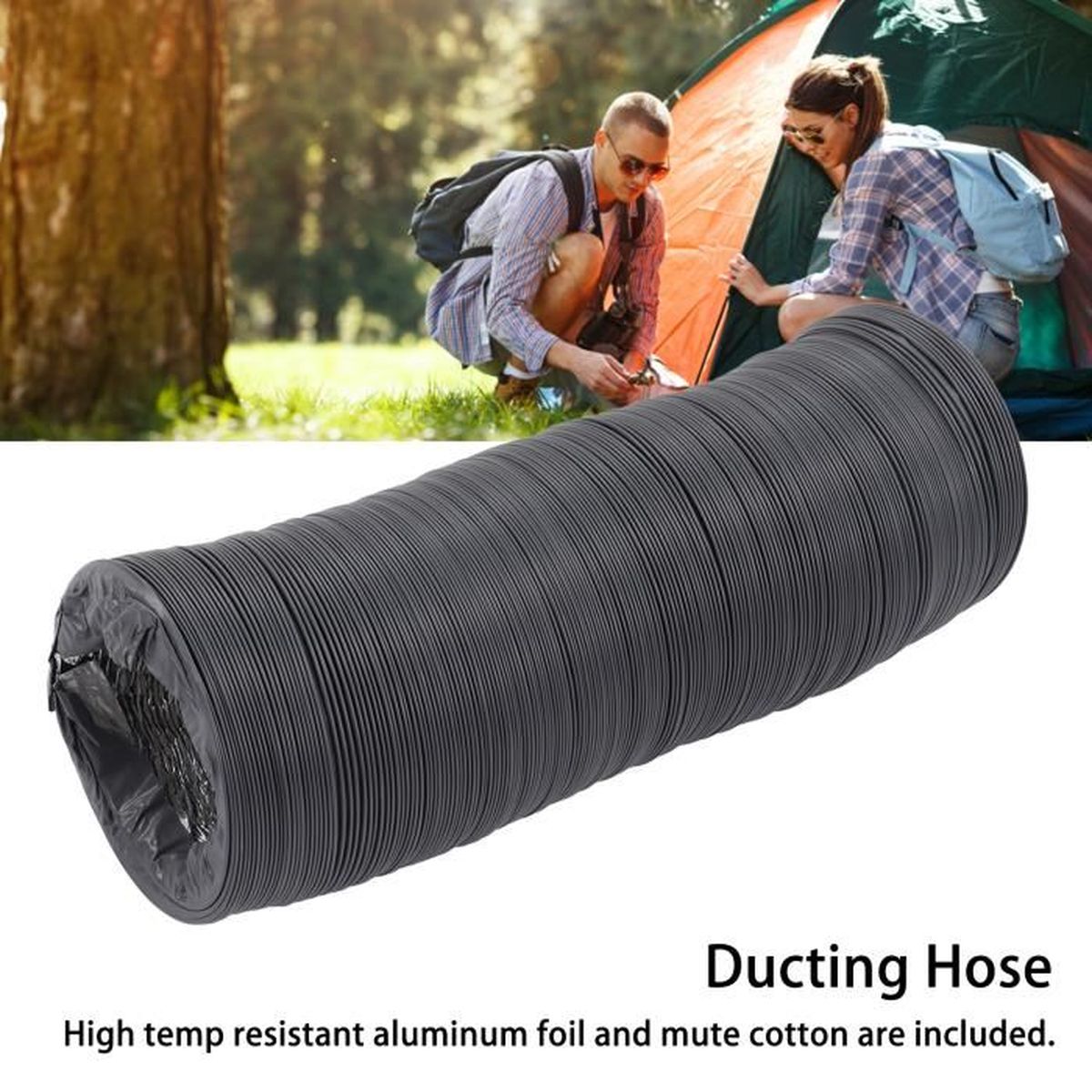 YUM - Conduit de ventilation Conduit flexible en aluminium de 1 m de ...