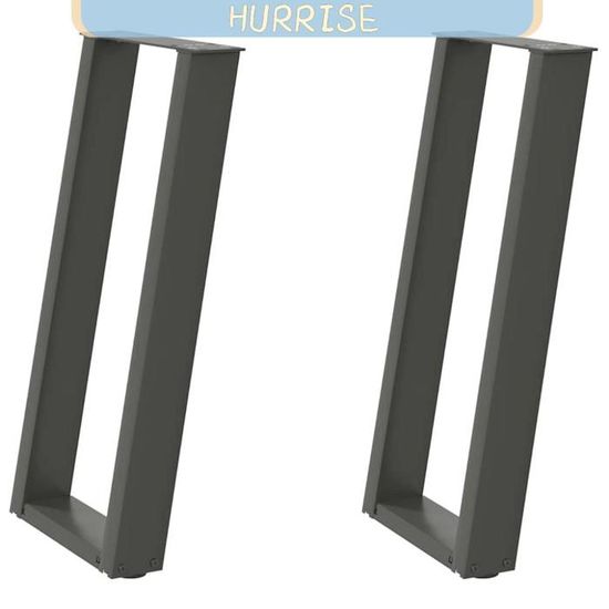 DX Pieds de table console en U, 2 pièces, anthracite, 28 x (72-73) cm ...