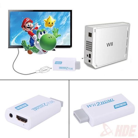 HDMI Audio Full HD 480p convertisseur adaptateur Wii2hdmi Wii ...