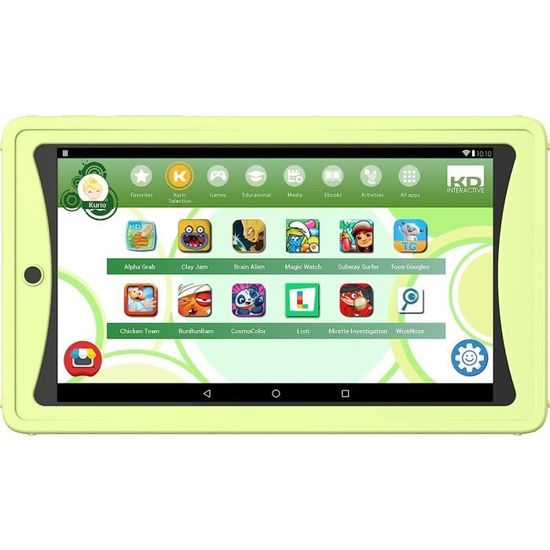 Kurio Tab Lite Vert - Tablette pour Enfants Vert - Anti-éclaboussure ...