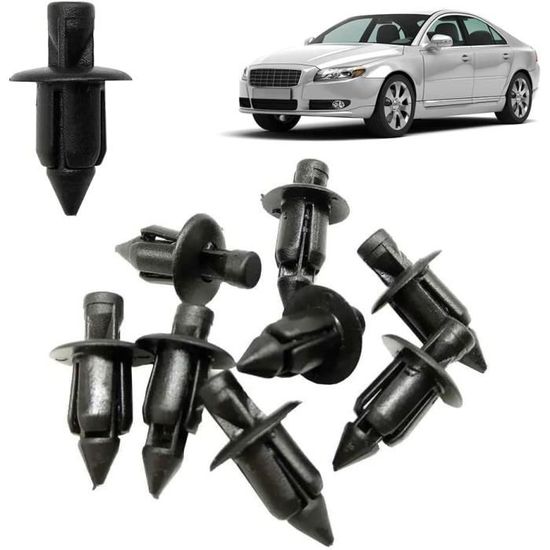 Rivet Plastique Rivets Plastiques Auto Noir Clips Carrosserie Garniture ...
